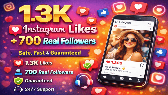 I Will Provide 1.3k Instagram Likes + 700 Real Followers (Guaranteed ...